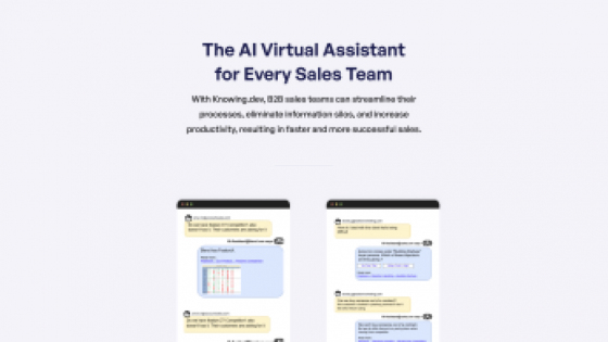 Knowing.dev - Unify Knowledge & Increase Sales Success - Knowing.dev AI Virtual Assistant ...