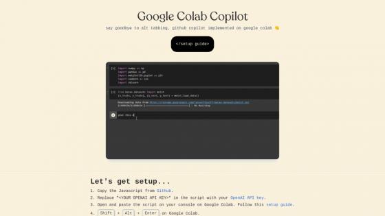 Google Colab Copilot - Improve Your Google Colab Workflow | AI Tool ...