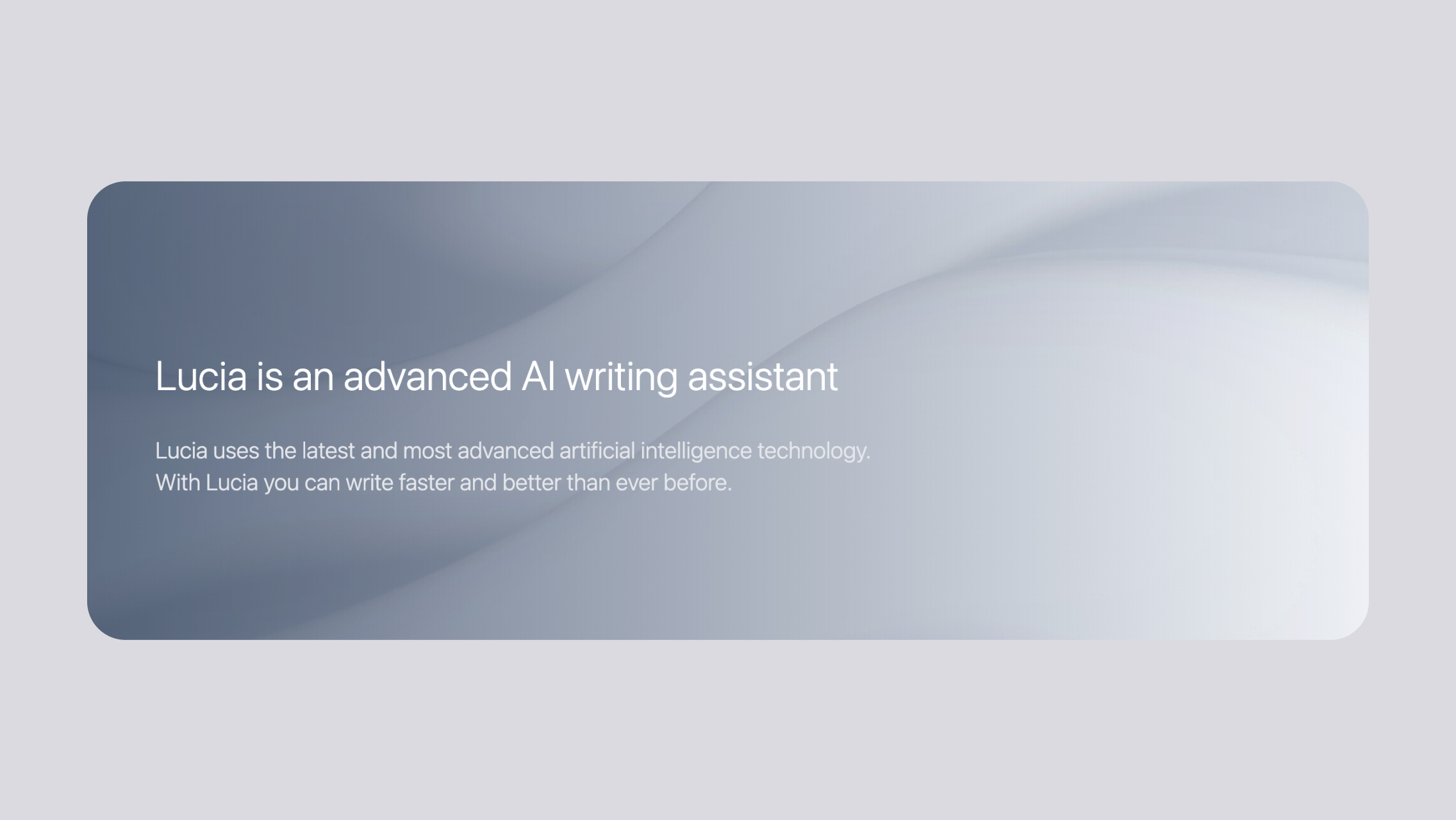 LuciaAI - Revolutionize Writing with Advanced AI Tech | waildworld.com