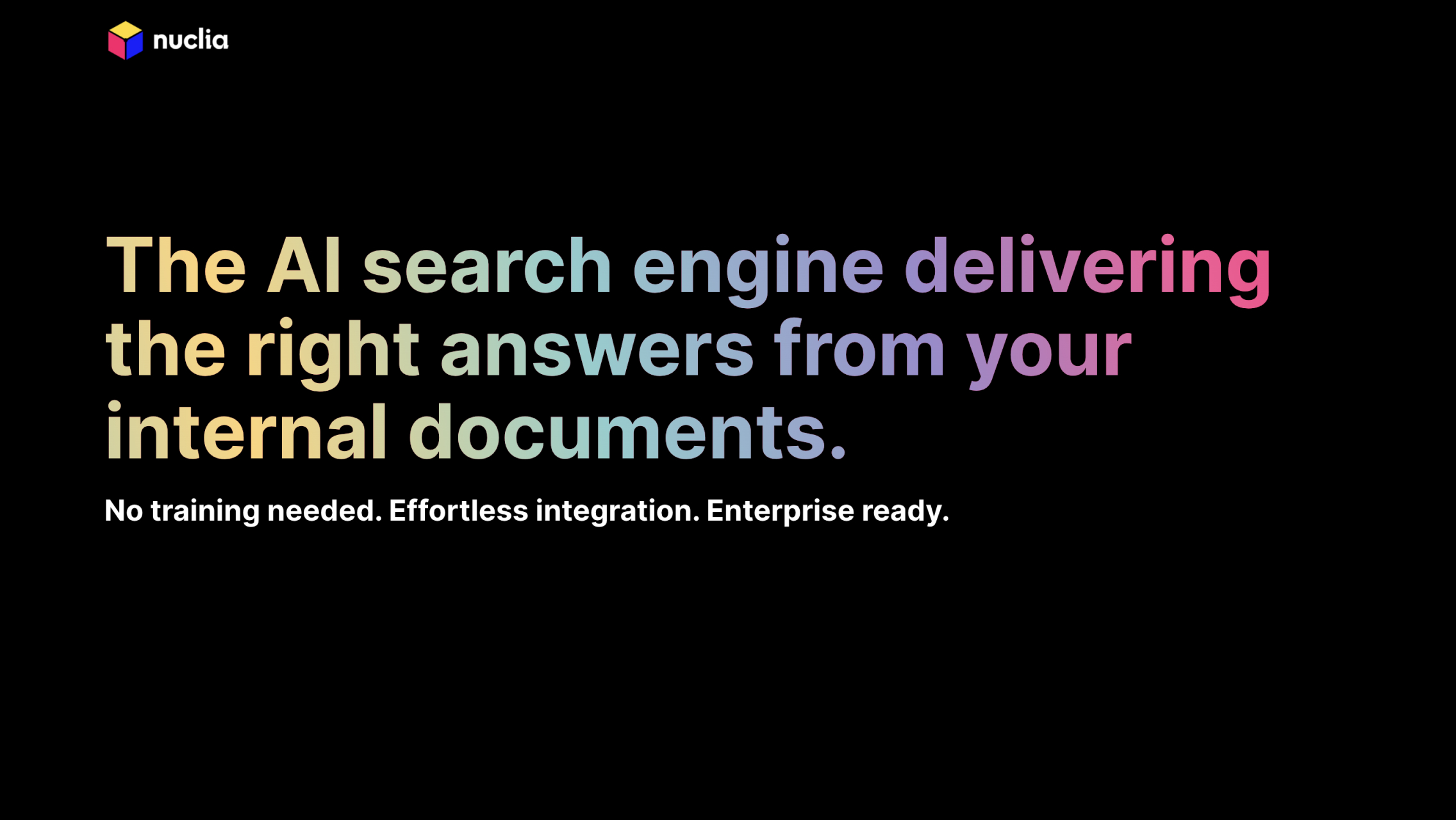 Nuclia - AI-powered tool for optimized search & data indexing. Handles tasks like transcription ...
