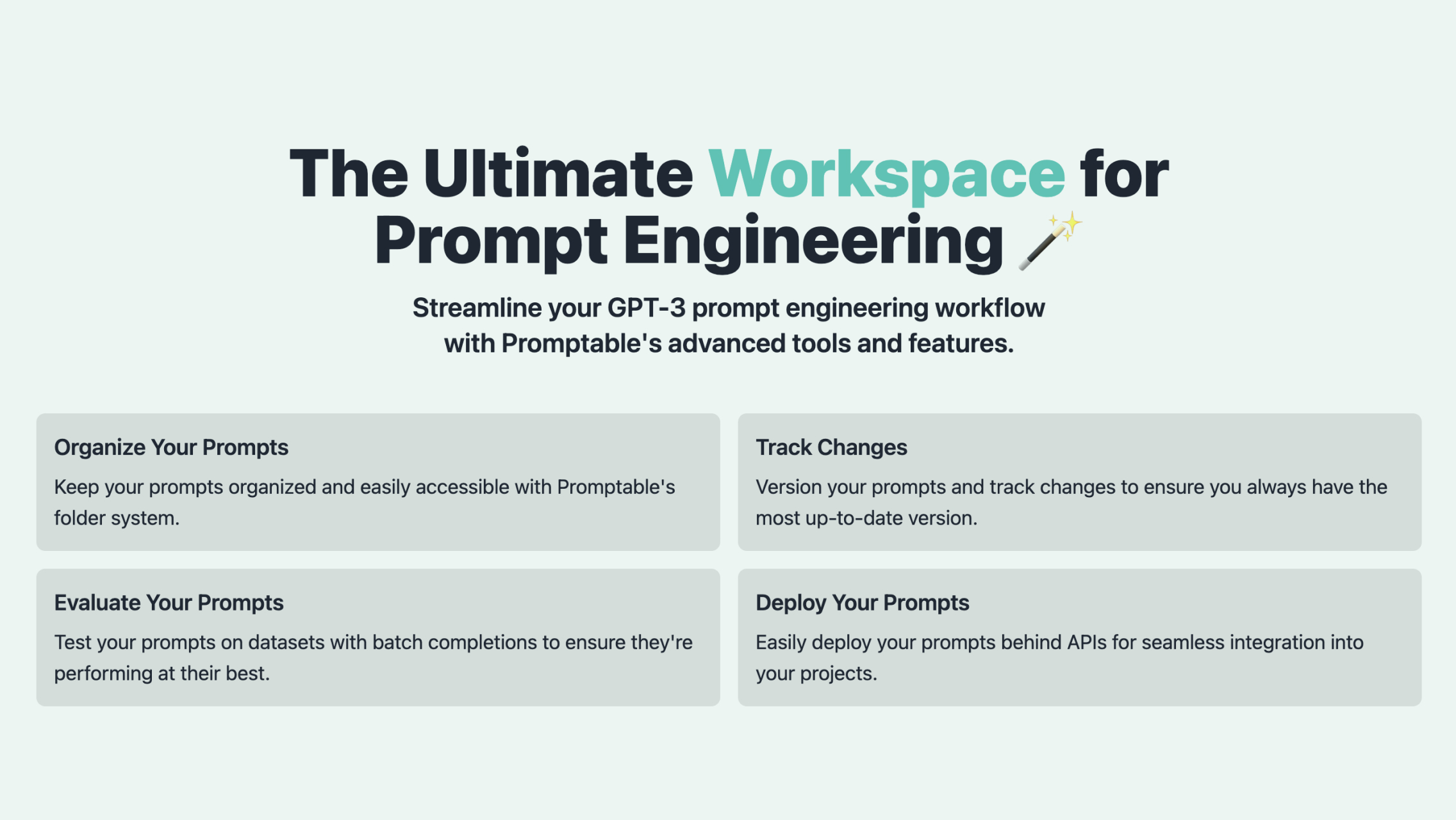Promptable - Efficient GPT-3 prompt creation with advanced tools and ...