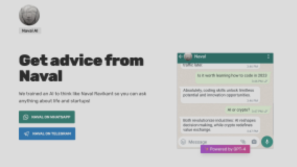 Revolutionize your personal and professional growth with Naval AI, an ...