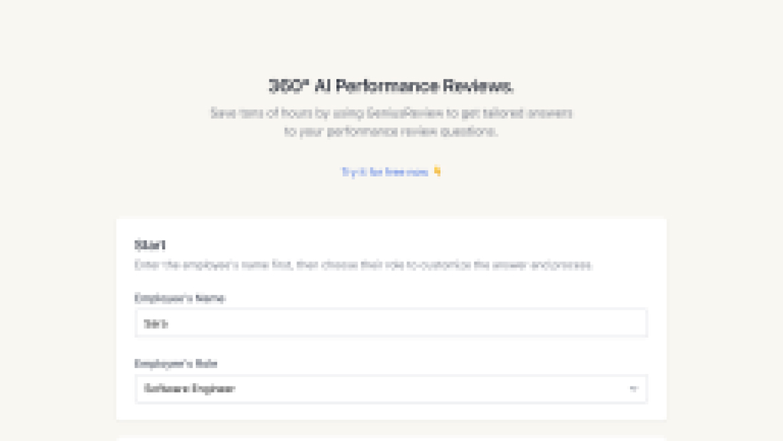 GeniusReview - Improve AI Performance Reviews with GeniusReview ...
