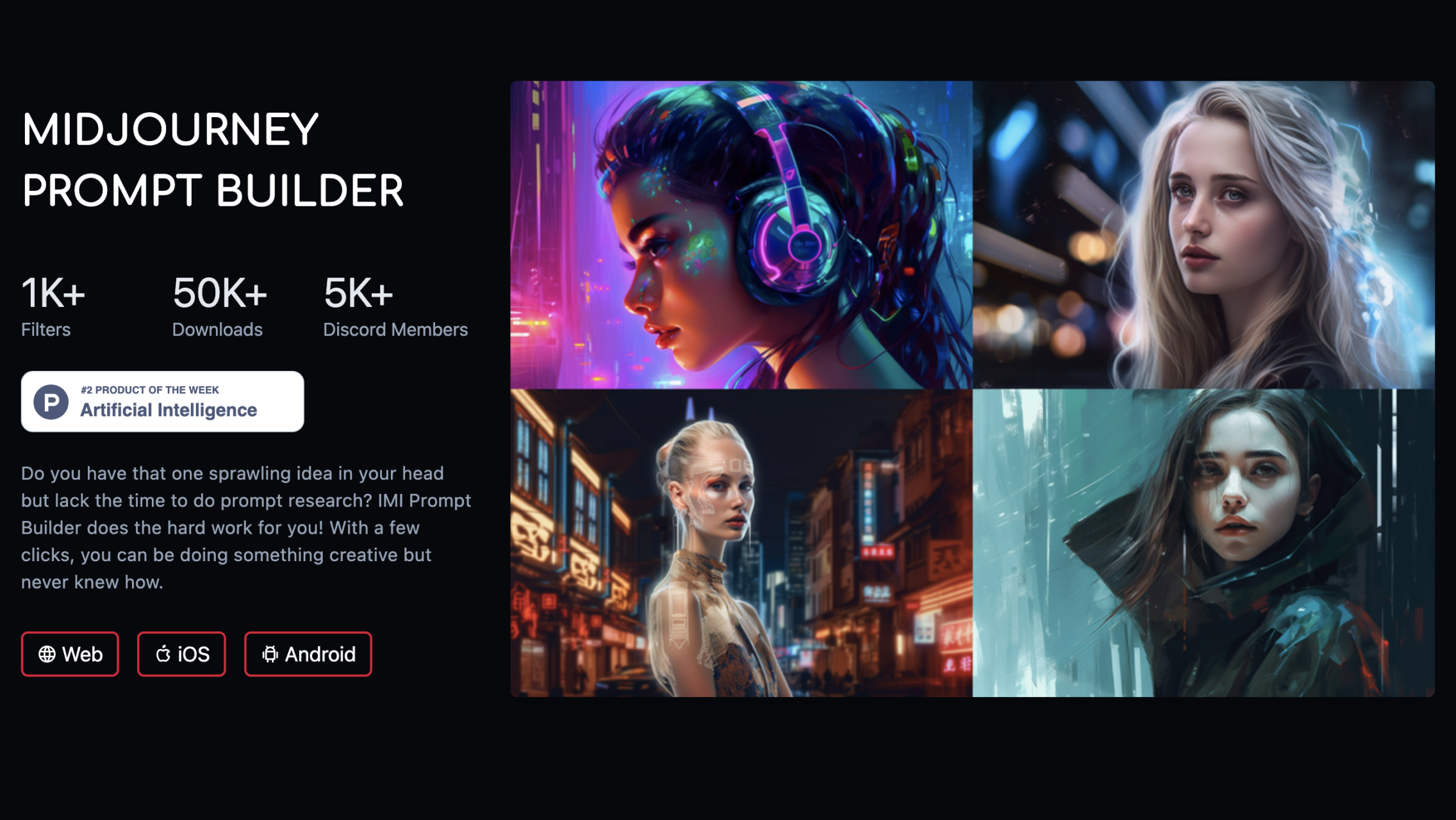 IMI Prompt - Create unique Midjourney art easily with the AI prompt generator. | waildworld.com