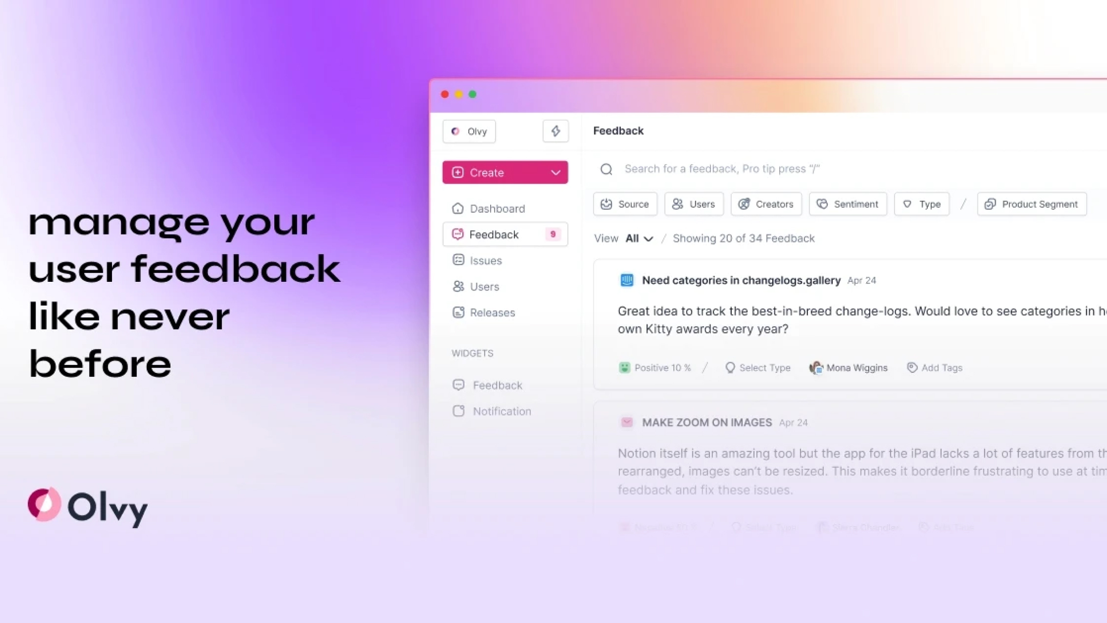 Olvy Changelogs - Effortlessly handle feedback and build better ...