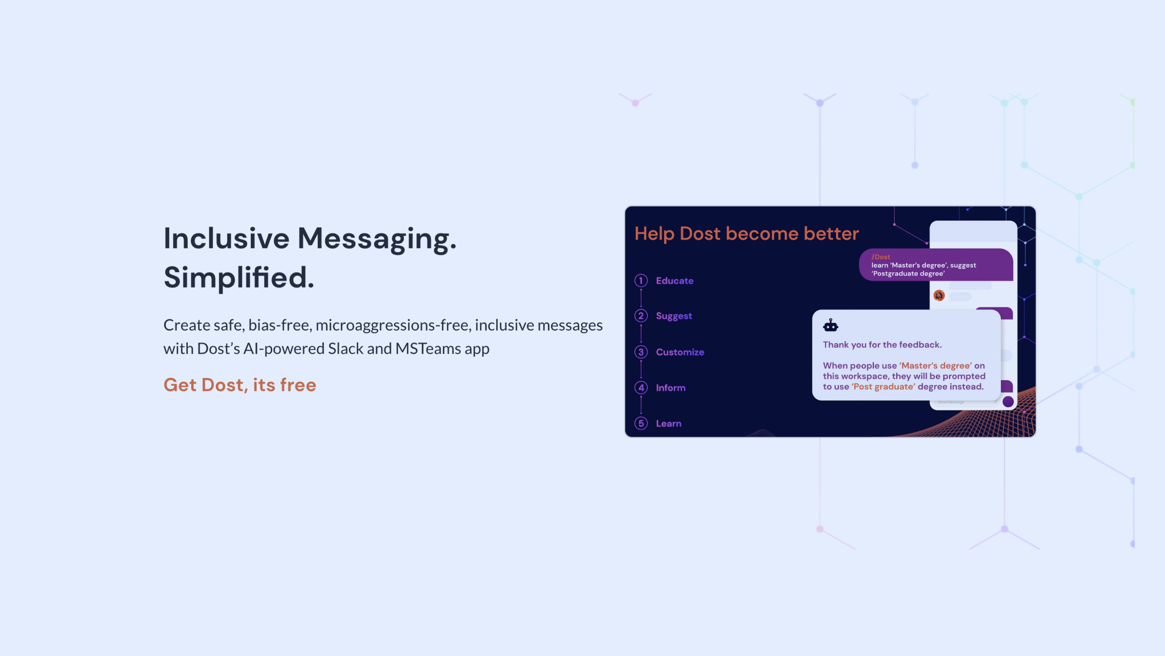 Dost - AI tool for inclusive and bias-free messaging in Slack and ...